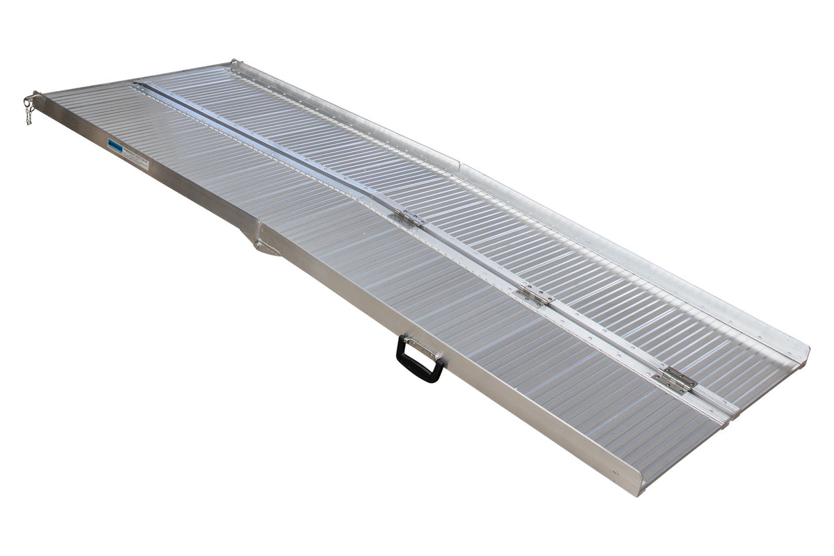 2.1m Dual Folding Aluminium Wheelchair Ramp - 270kg capacity